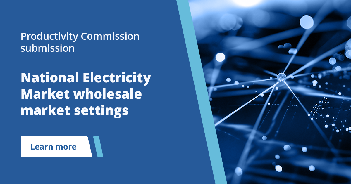 National Electricity Market wholesale market settings post-draft ...