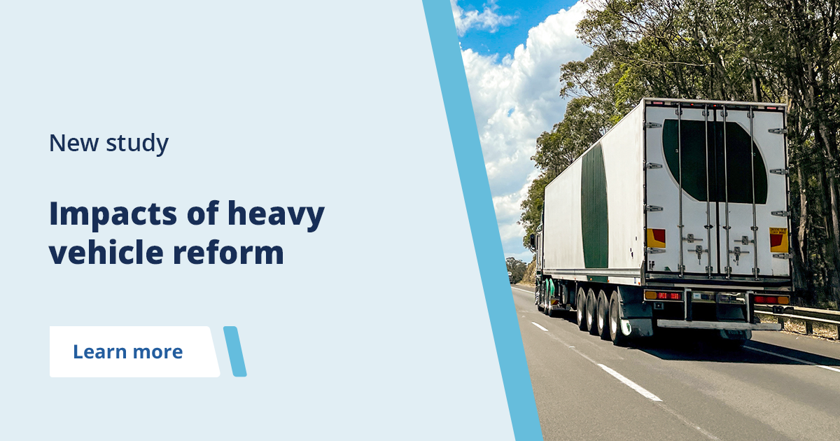 Impacts of heavy vehicle reform - Commissioned study | Productivity ...